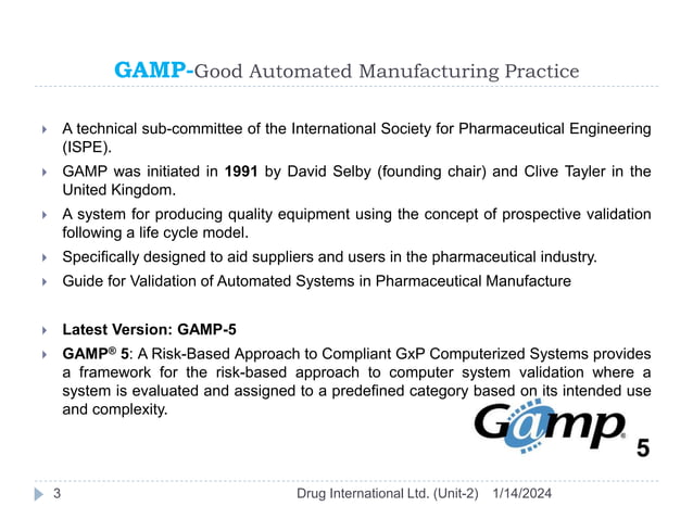 A GAMP Approach to Data Integrity, Electronic Records & Signatures ...
