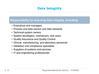 A GAMP Approach to Data Integrity, Electronic Records & Signatures ...