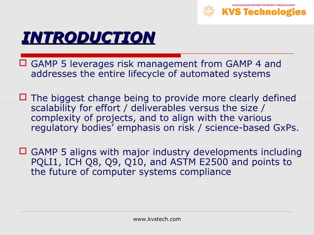 Gamp5 new | PPT | Manufacturing Industry | Industries
