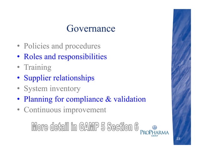 Overview of Computerized Systems Compliance Using the GAMP® 5 Guide ...