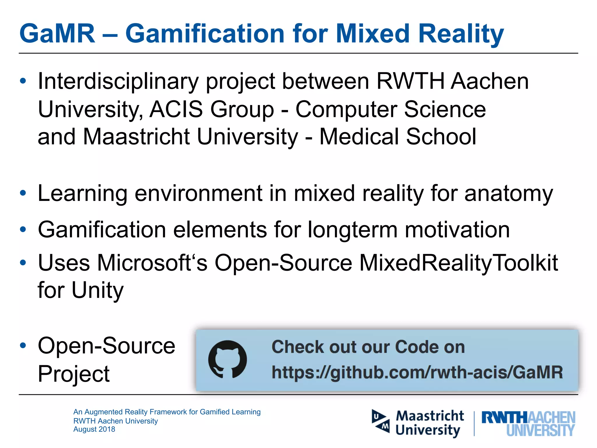 An Augmented Reality Framework for Gamified Learning | PDF ...