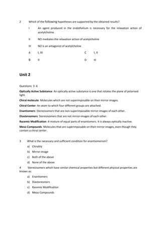 Gamsat Practice Questions | PDF