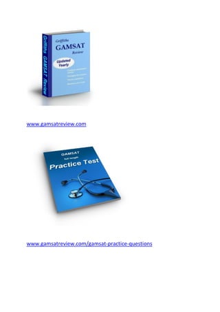 Gamsat Practice Questions | PDF