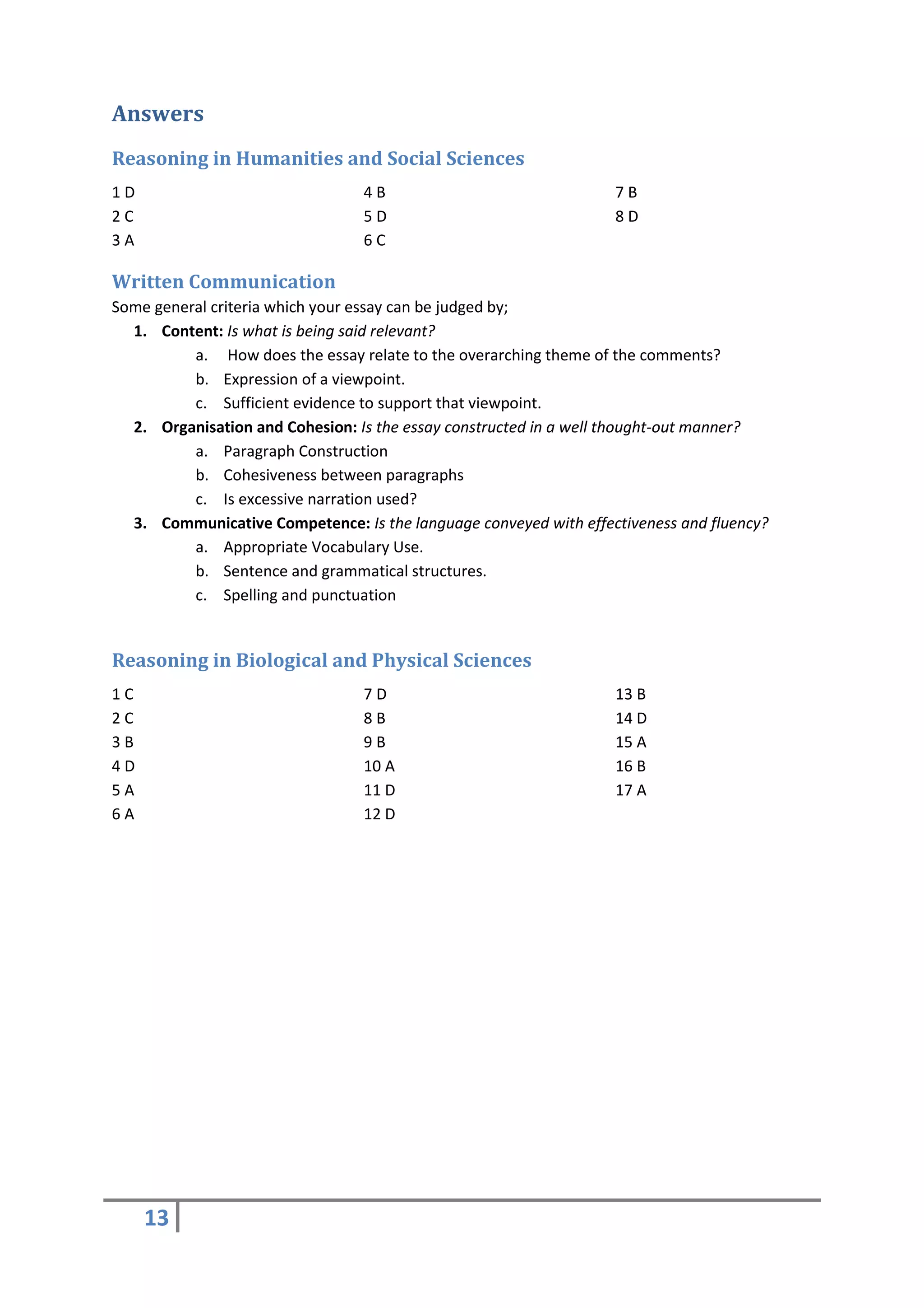 GAMSAT Practice Test (v0.15) | PDF