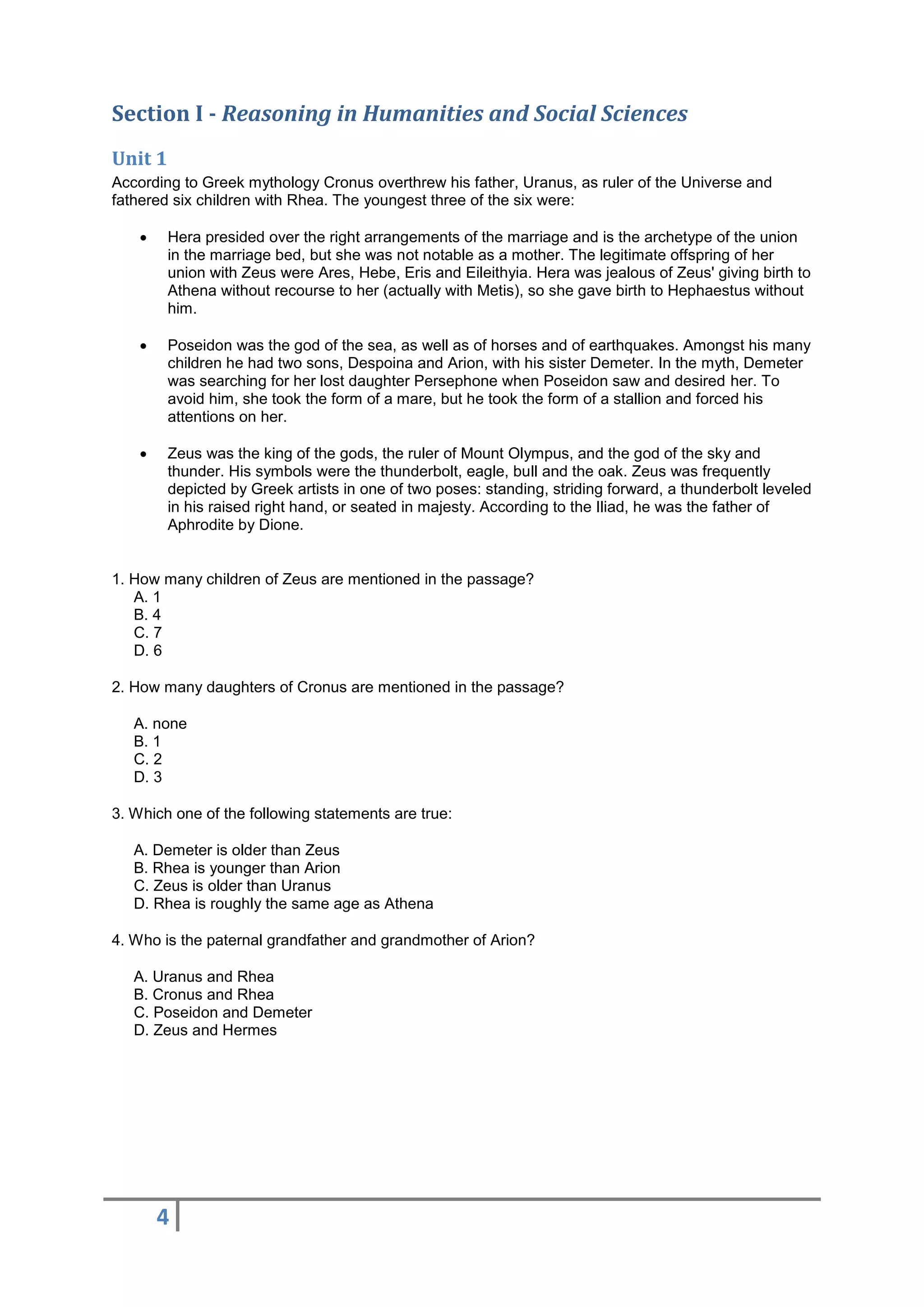 GAMSAT Practice Test (v0.15) | PDF