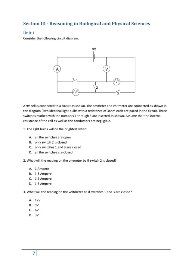 GAMSAT Practice Test (v0.15) | PDF | Standardized Testing | Educational ...