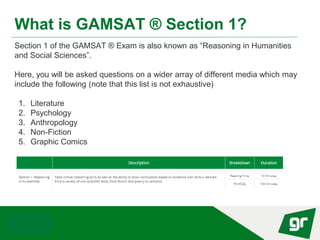 GAMSAT Section 1: How to Prepare | PPTX