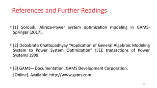 GAMS Introduction General- Dr Shady.pptx | Technology & Computing