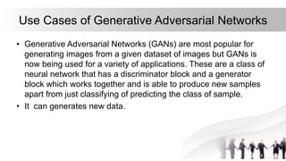 Generative Adversarial Network (GAN) | PPTX