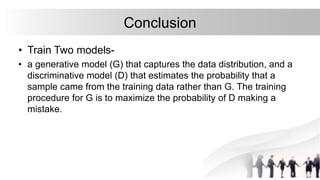 Generative Adversarial Network (GAN) | PPTX