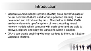 Generative Adversarial Network (GAN) | PPTX