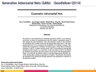 Generative Adversarial Networks (GAN) の学習方法進展・画像生成・教師なし画像変換 | PPT