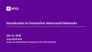 A Short Introduction to Generative Adversarial Networks | PPT
