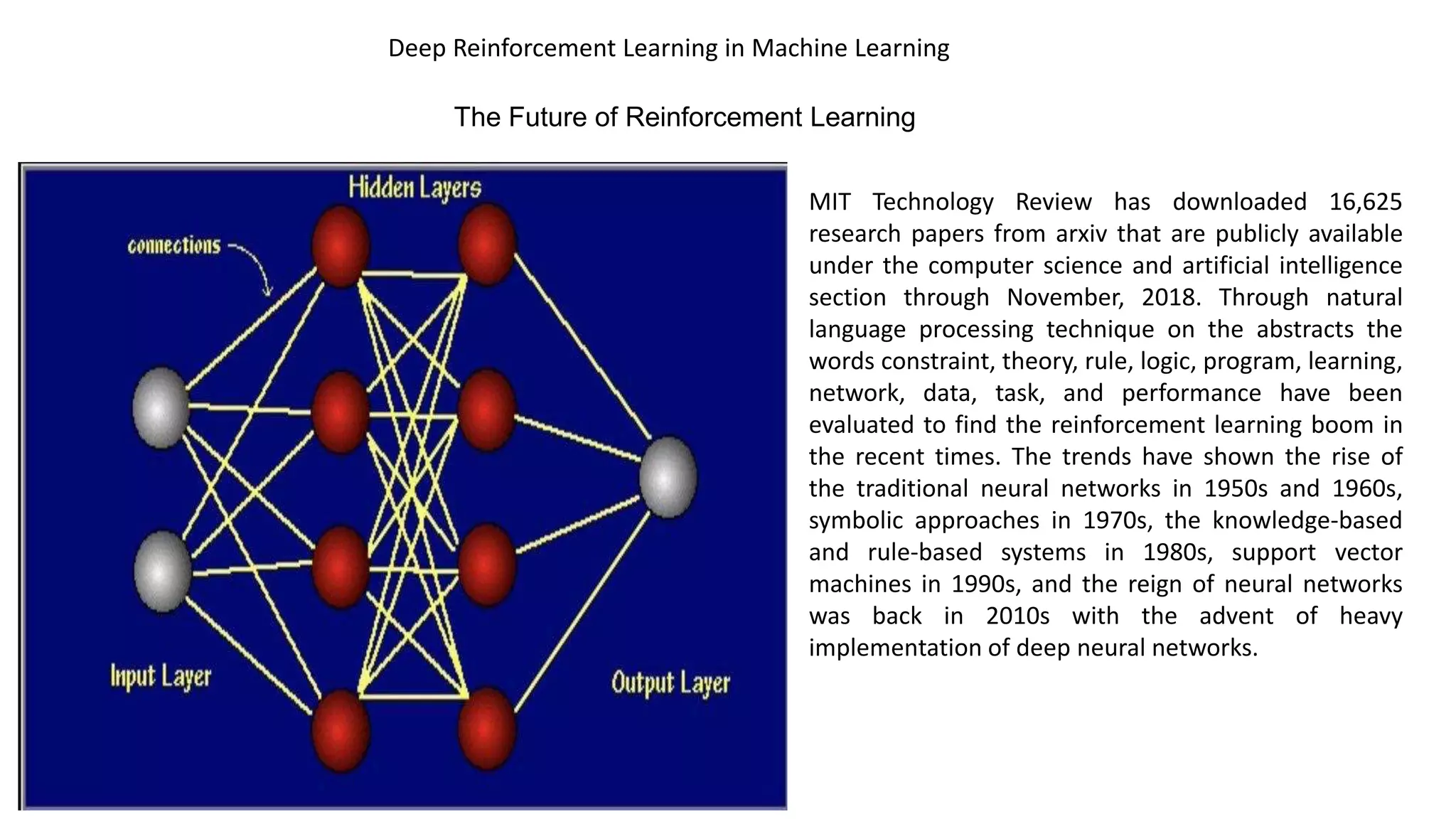 Deep Reinforcement Leaning In Machine Learning | PPT