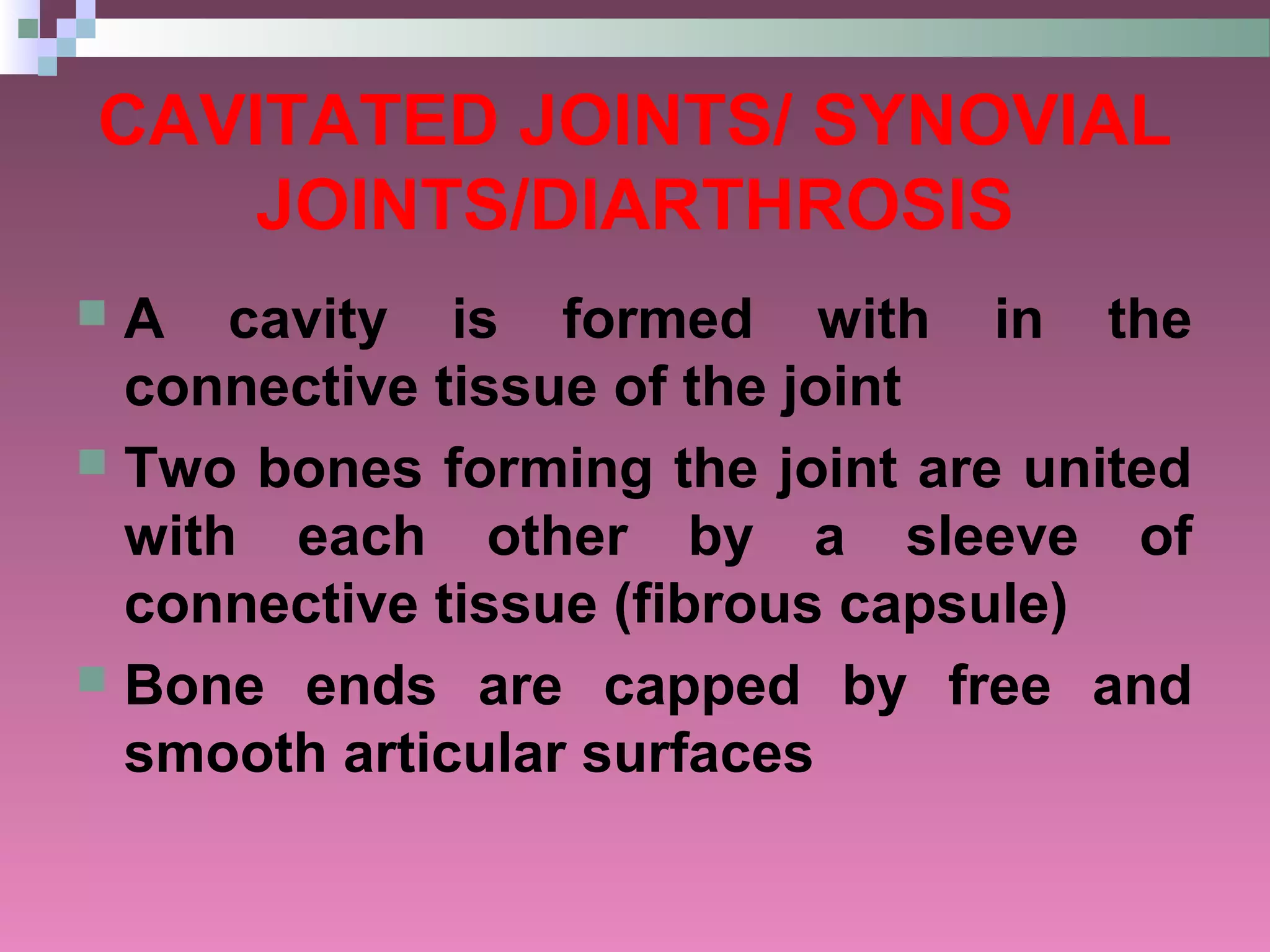 General Anatomy of Joints | PPT