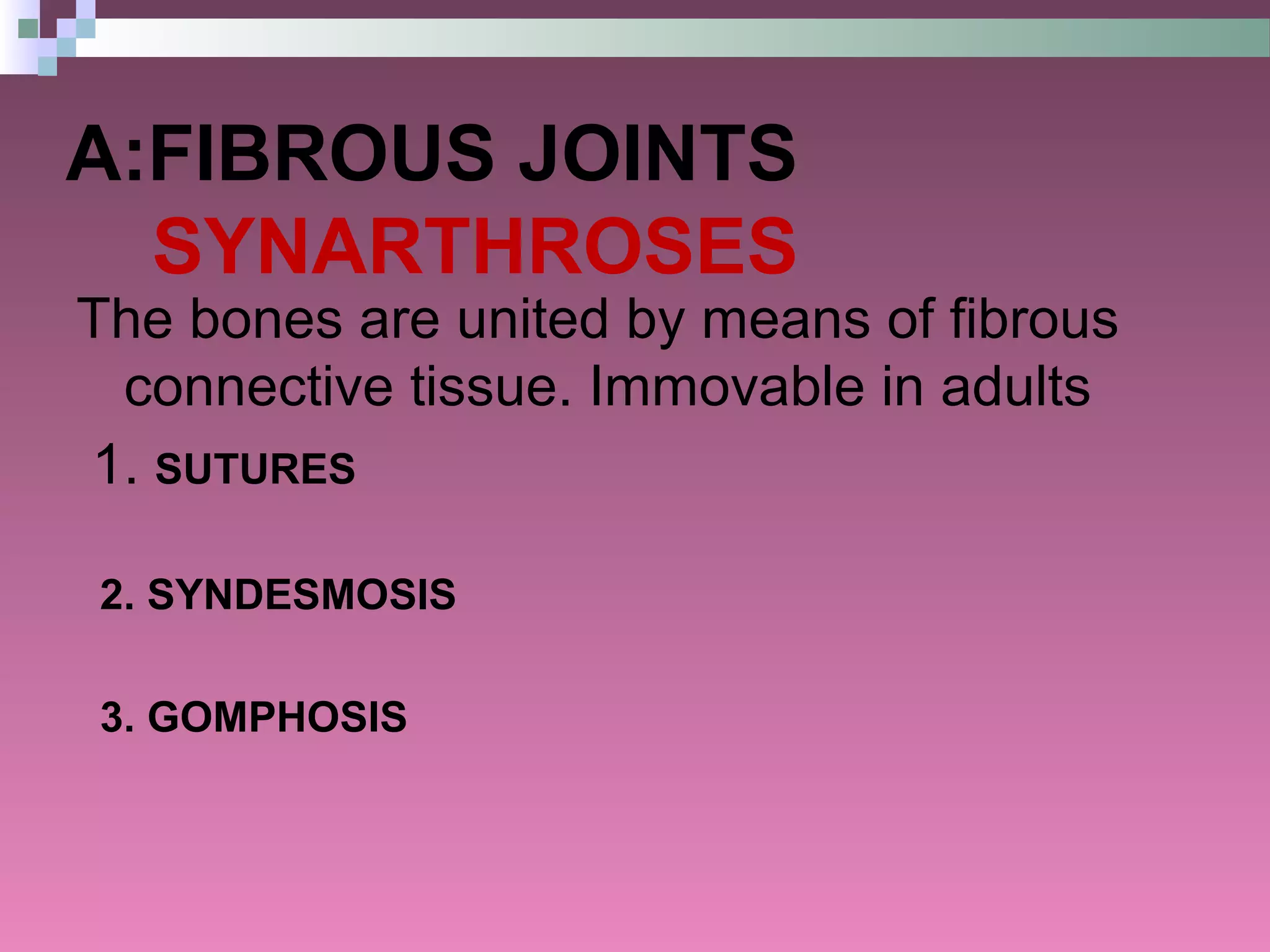 General Anatomy of Joints | PPT