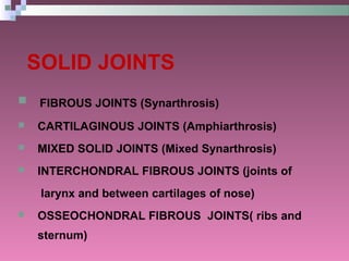 General Anatomy of Joints | PPT