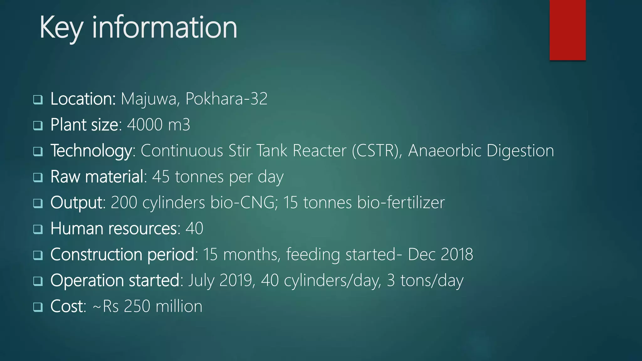 Organic waste to BioCNG plant- Nepal | PPT