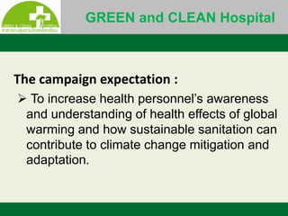 Green and Clean Hospital : Sustainable Sanitation through Green and ...