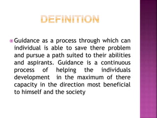 PPT ON GUIDANCE AND COUNSELLING | PPTX