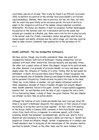 Gandhi and Jinnah | DOC