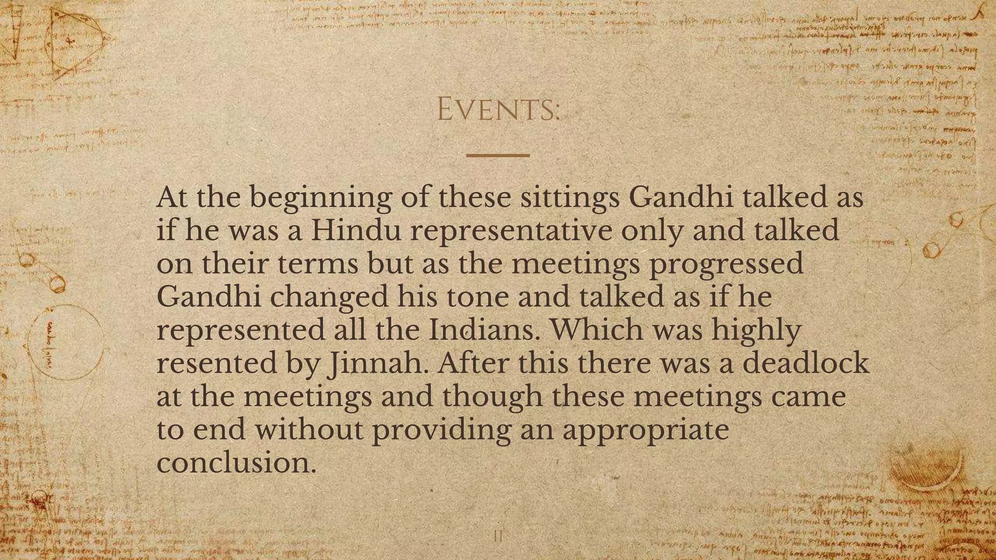 Gandhi-Jinnah talks (1944) | PPTX