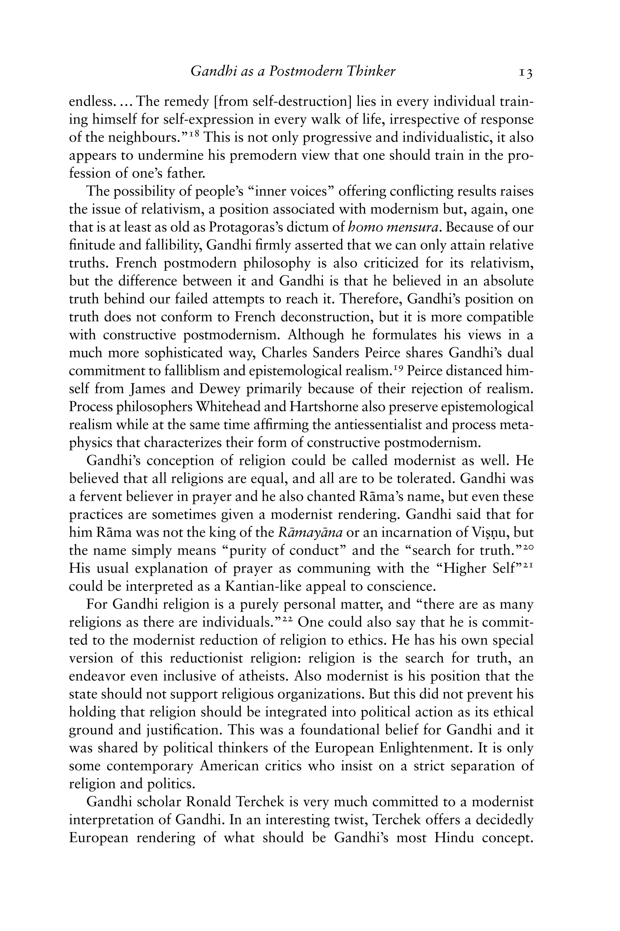 Gandhi Postmodern Thinker | PDF