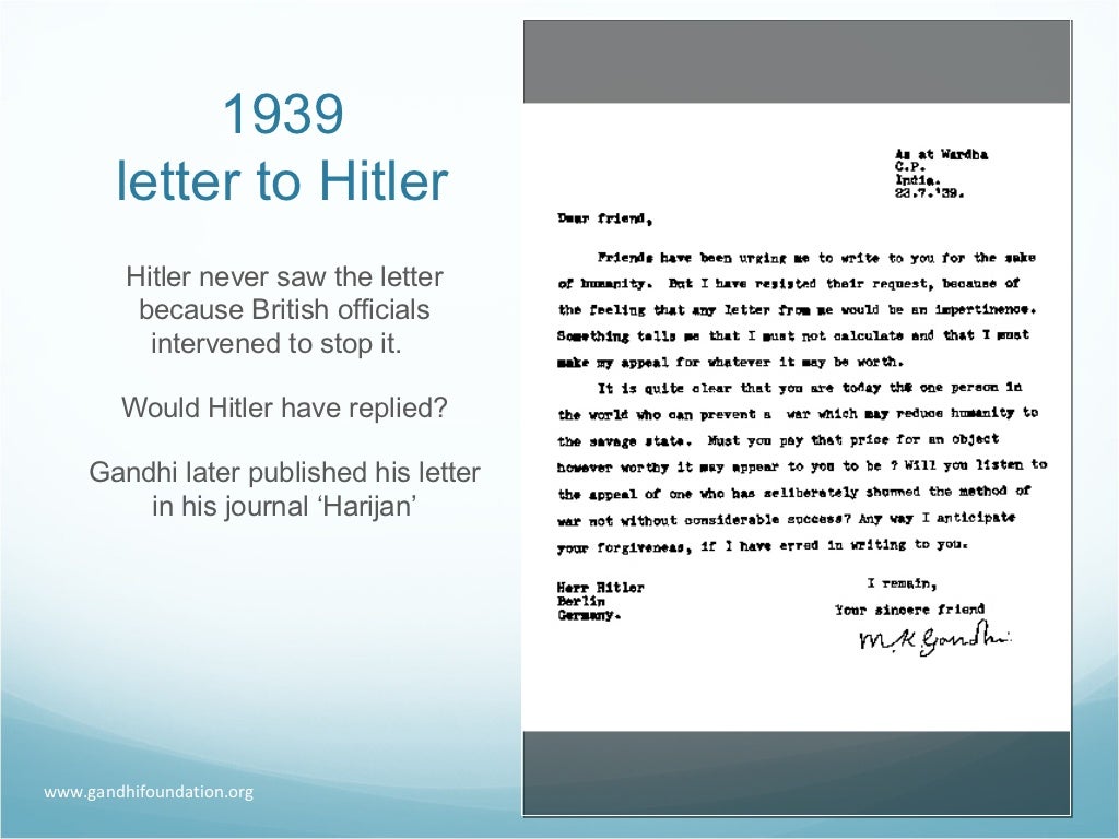 1939 letter to Hitler Hitler