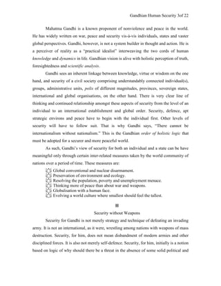 Gandhian concept of human security | PDF
