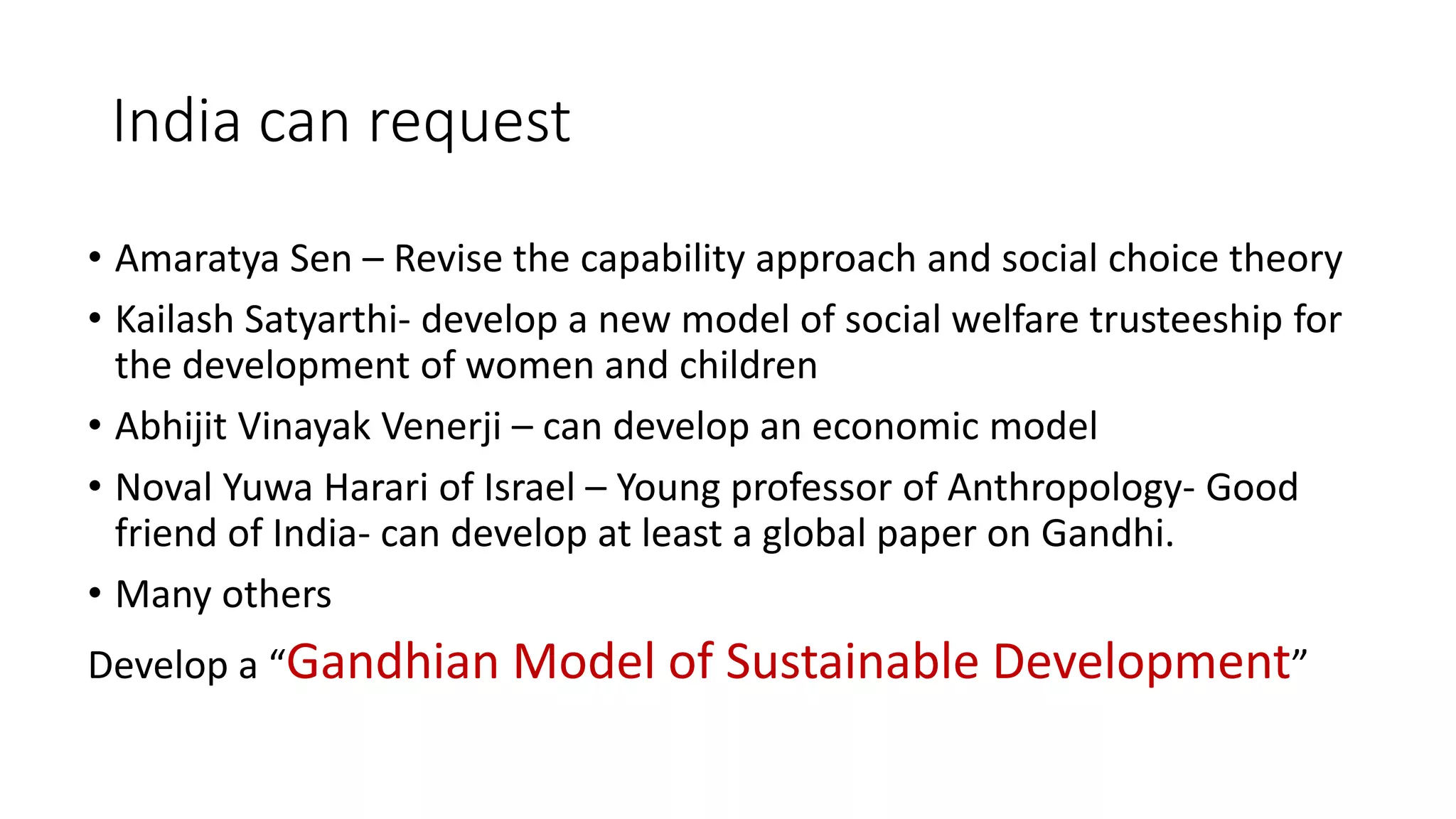 Gandhian model of rural development | PPTX