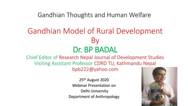 Gandhian model of rural development | PPT