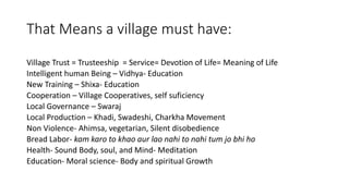 Gandhian model of rural development | PPT