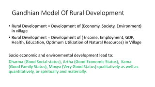 Gandhian model of rural development | PPT