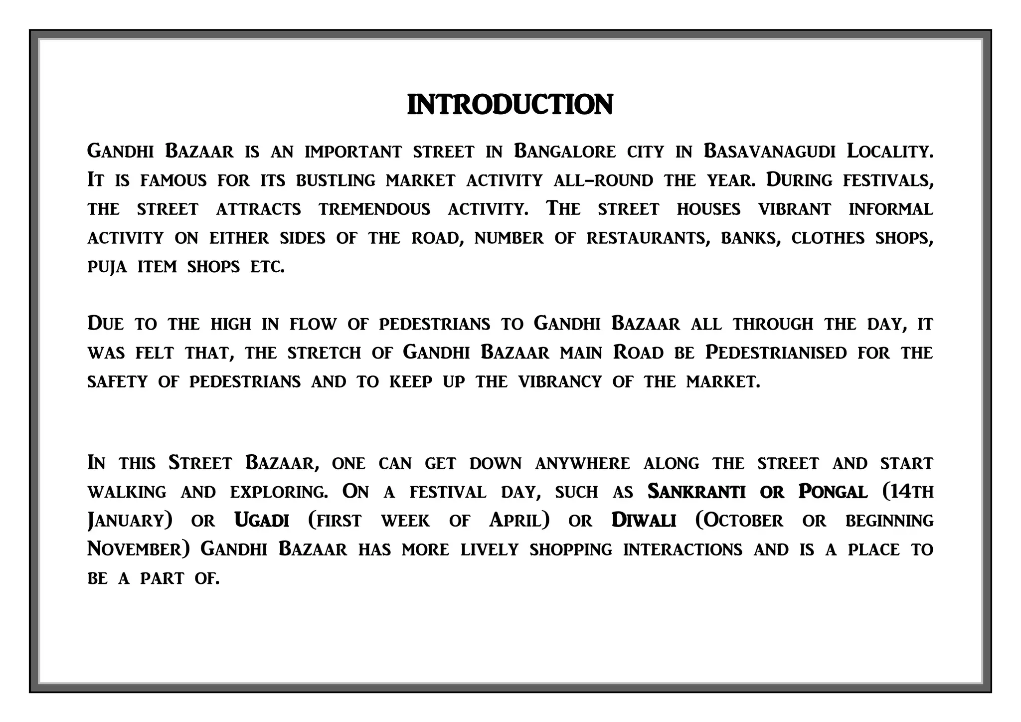 Gandhi bazaar Case study | PDF