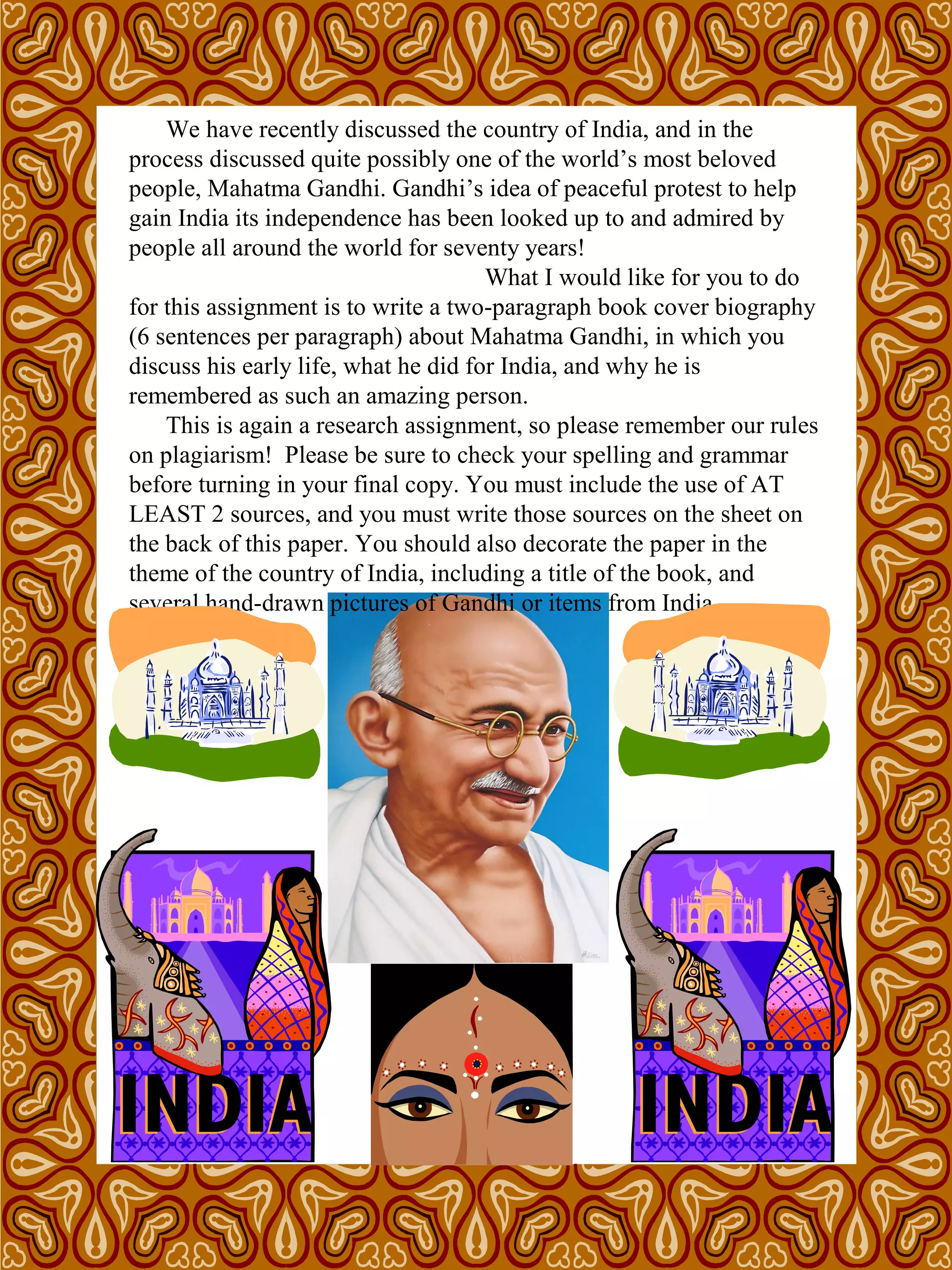 Gandhi biography | PPT