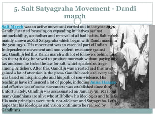 Gandhiji's Seven movements | PPTX
