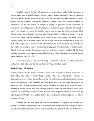 Gandhiji’s critique of modern civilization and its relevance in present ...