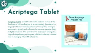 ACRIPTEGA TABLET USES, BENFITS AND SIDE EFFECTS | PPTX