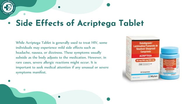 ACRIPTEGA TABLET USES, BENFITS AND SIDE EFFECTS | PPTX