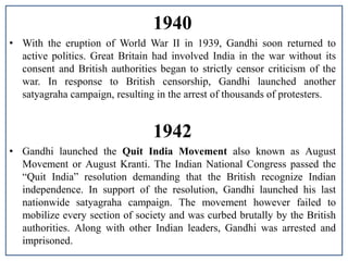 Mahatma Gandhi Timeline (1869-1948) | PPTX