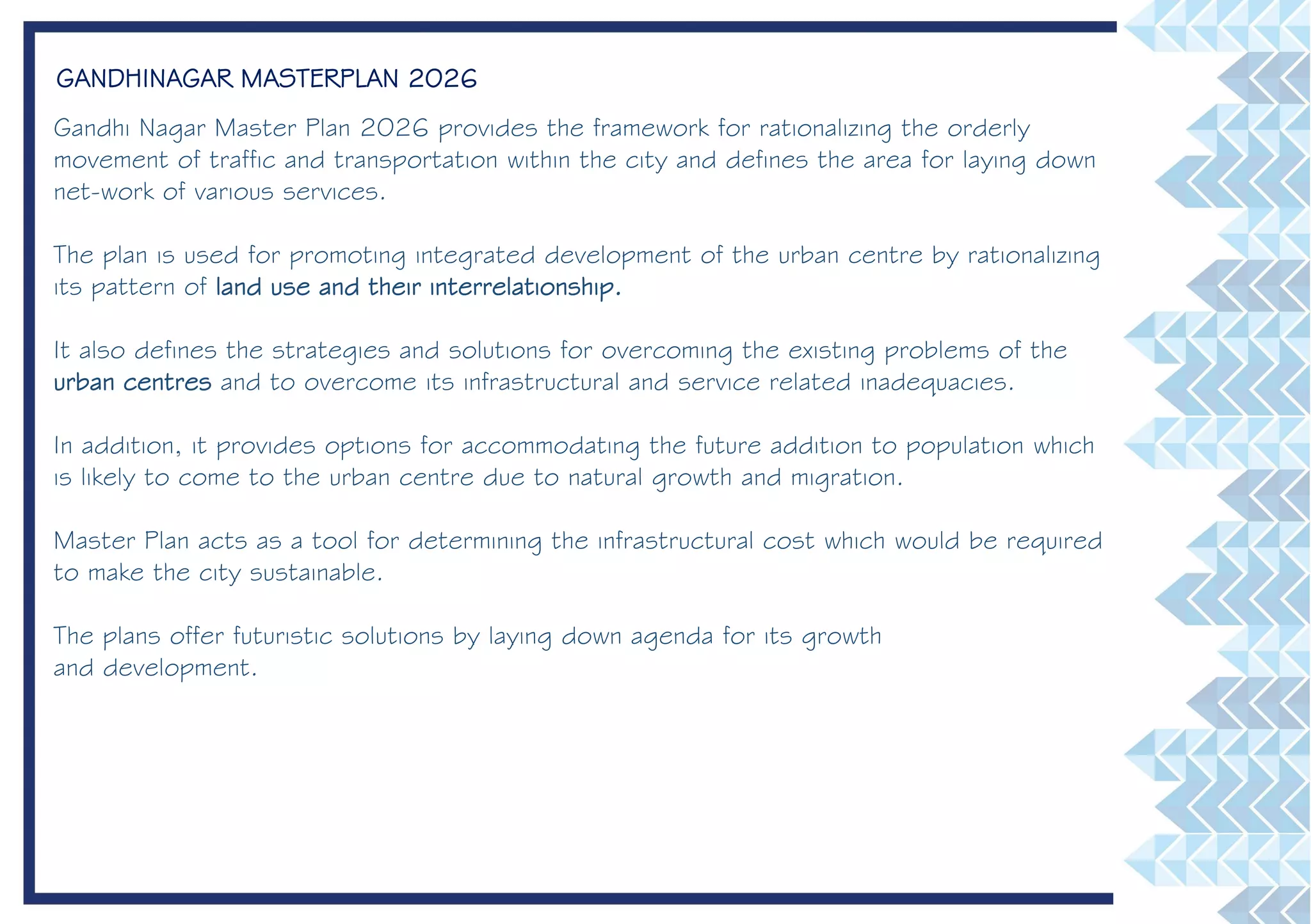 Gandhinagar town planning and master plan study | PDF