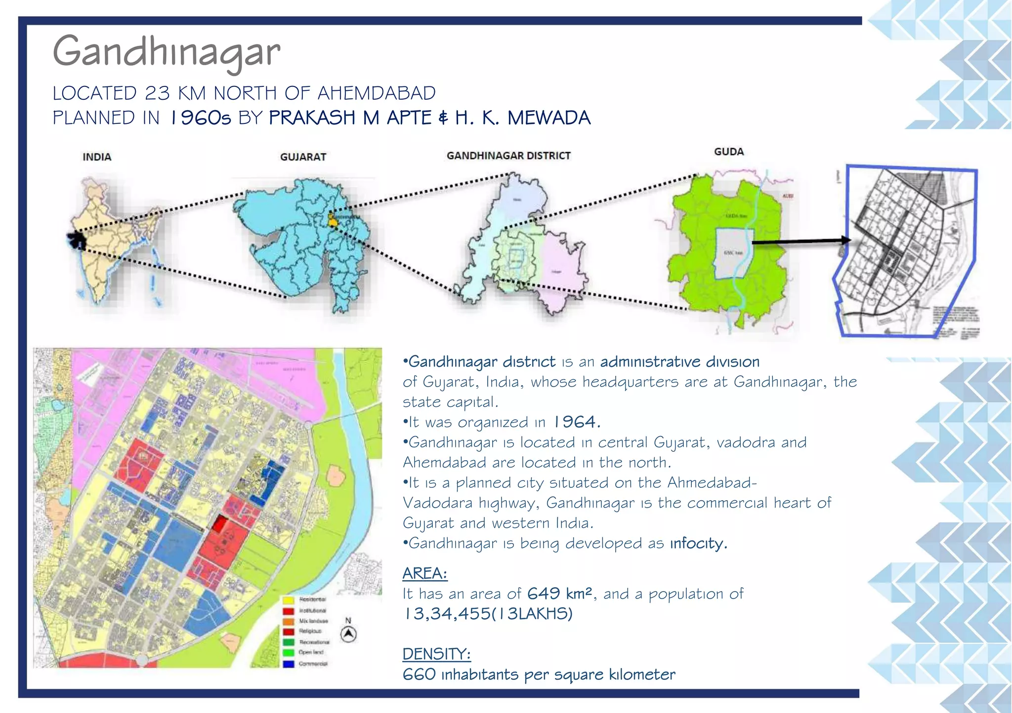 Gandhinagar town planning and master plan study | PDF