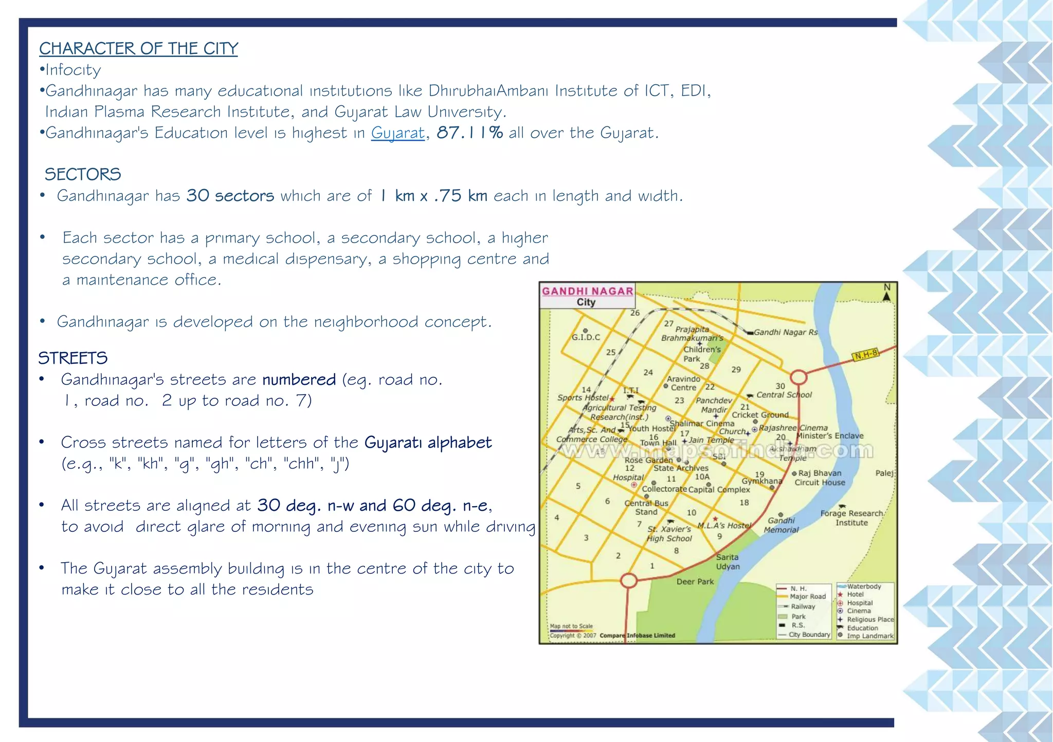 Gandhinagar town planning and master plan study | PDF