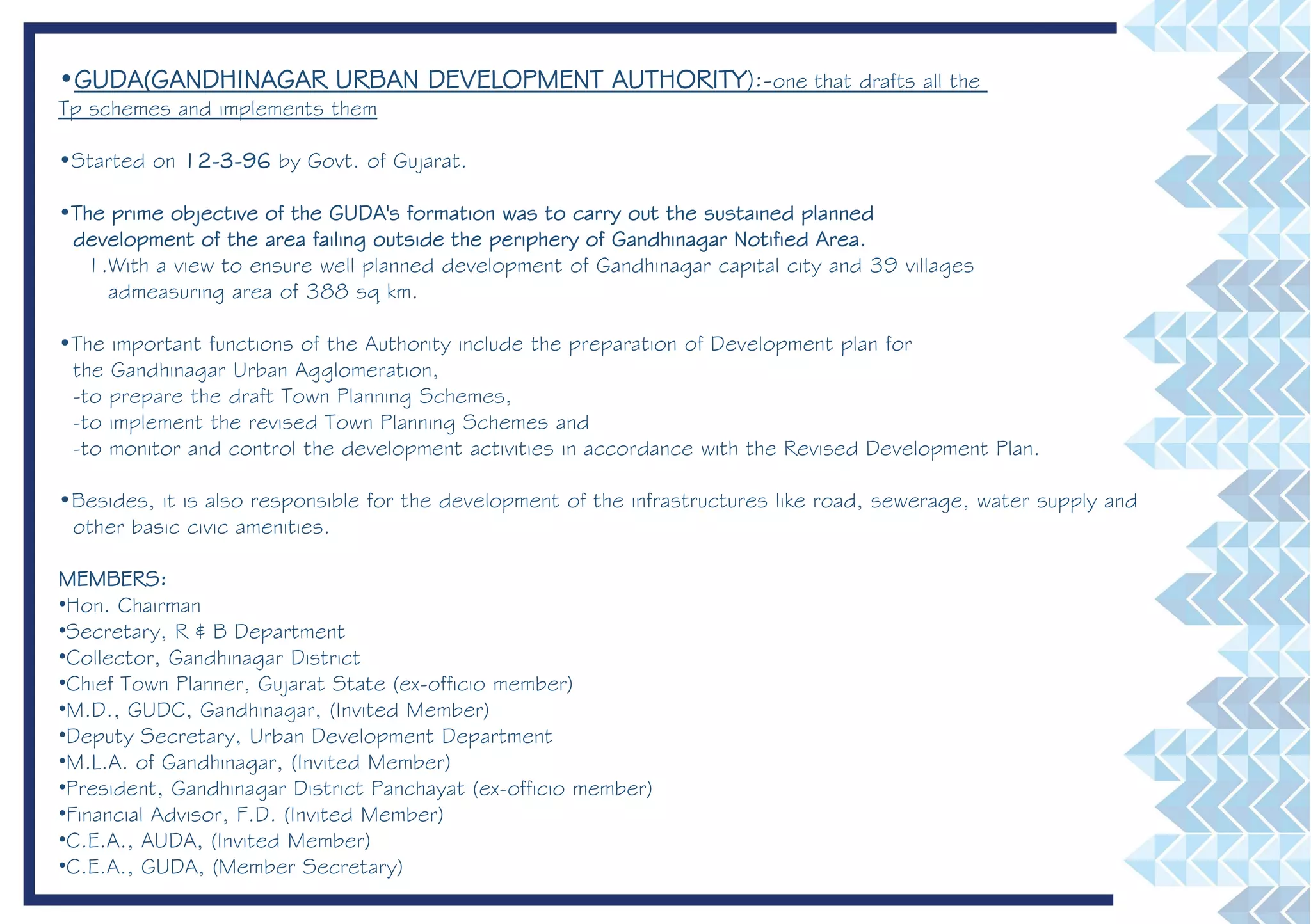 Gandhinagar town planning and master plan study | PDF