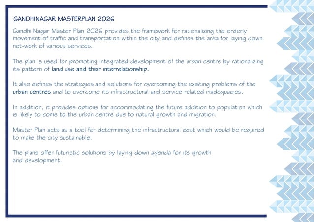 Gandhinagar town planning and master plan study | PDF | Developmental ...