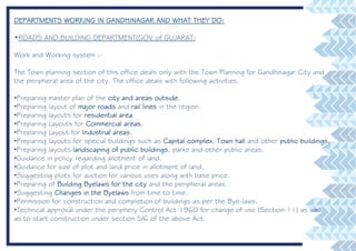 Gandhinagar town planning and master plan study | PDF