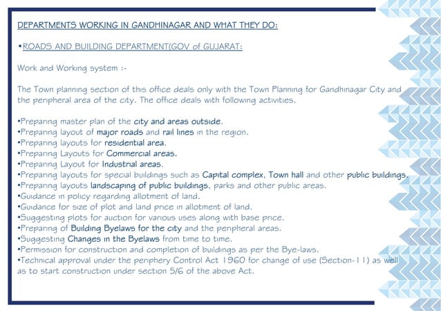 Gandhinagar town planning and master plan study | PDF | Developmental ...