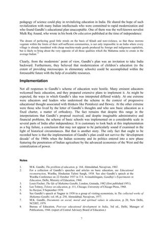 Gandhi on basics of education | PDF
