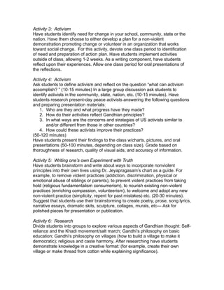 Gandhi & Peace | PDF