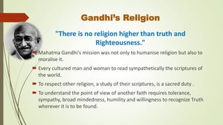 Mahatma Gandhi's View of Religion in Context of the Value of Religious ...